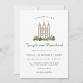 LDS Temple Priesthood Preparation Meeting Invitation | Zazzle