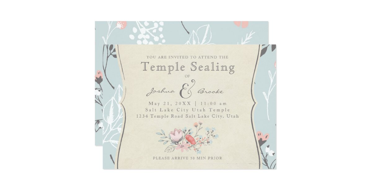 LDS TEMPLE SEALING CARD | Vintage Bicycle Love | Zazzle.com