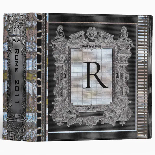 Le Beautia Pretty Monogram 3 Ring Binder | Zazzle