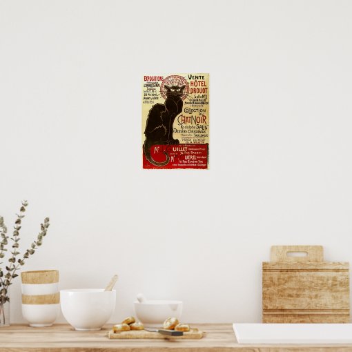 Le Chat Noir, Vente Hôtel Drouot Poster | Zazzle