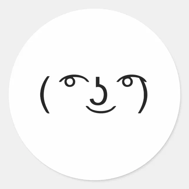 Le Lenny Face Classic Round Sticker | Zazzle