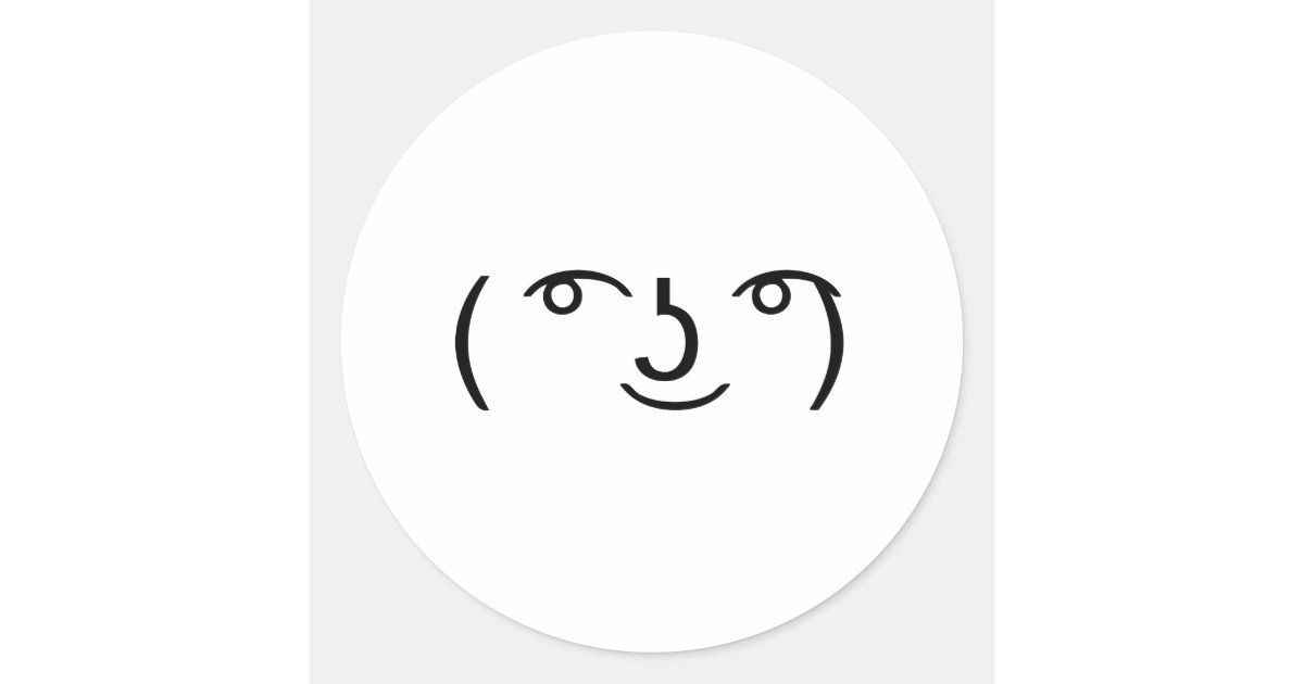 Le Lenny Face Classic Round Sticker | Zazzle