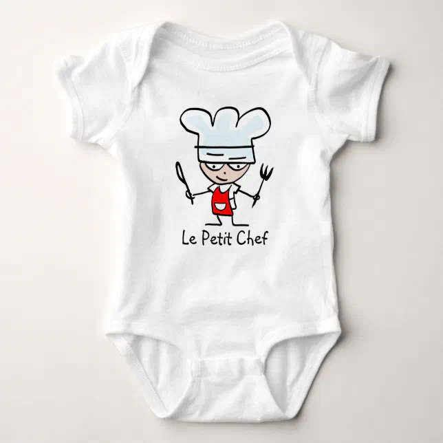 Le petit chef cartoon tshirt for kids and babies | Zazzle