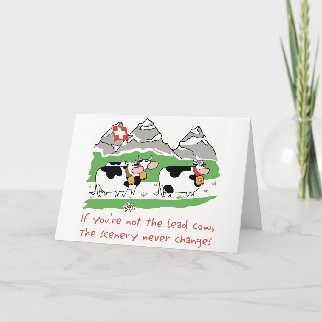Lead Cow Greeting Card | Zazzle