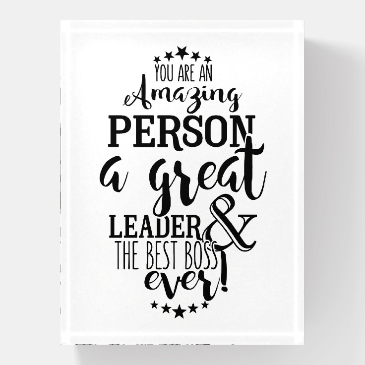 leader boss thank you Leader appreciation Paperweight | Zazzle