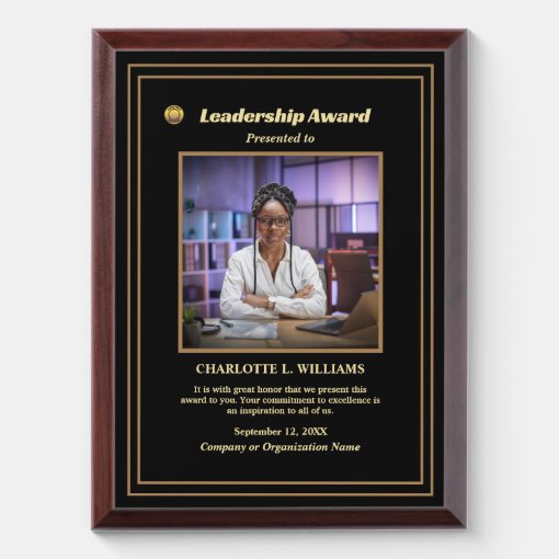 Leader Employee Recognition Leadership Custom Award Plaque | Zazzle