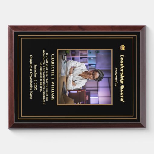 Leader Employee Recognition Leadership Custom Award Plaque | Zazzle