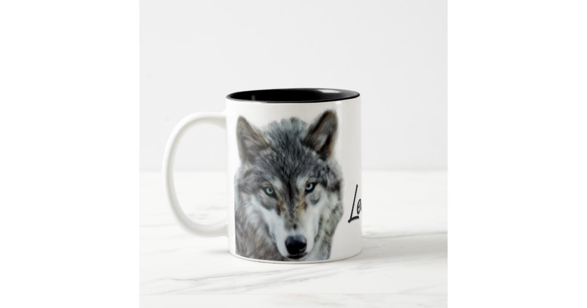Leader of the Pack Wolf Woodland Theme Two-Tone Coffee Mug | Zazzle