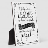Leader thank you plaque | Zazzle