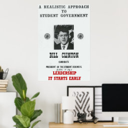 Leadership Bill Clinton at Georgetown University P Poster | Zazzle