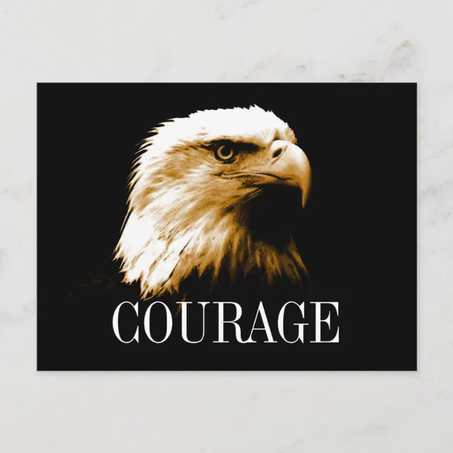 Leadership Courage Fearless Bald Eagle Postcards | Zazzle