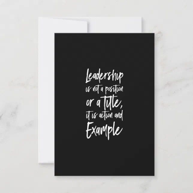 leadership is example thank you card | Zazzle