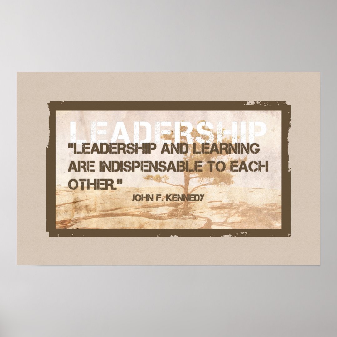 Leadership Poster - Kennedy Quote | Zazzle