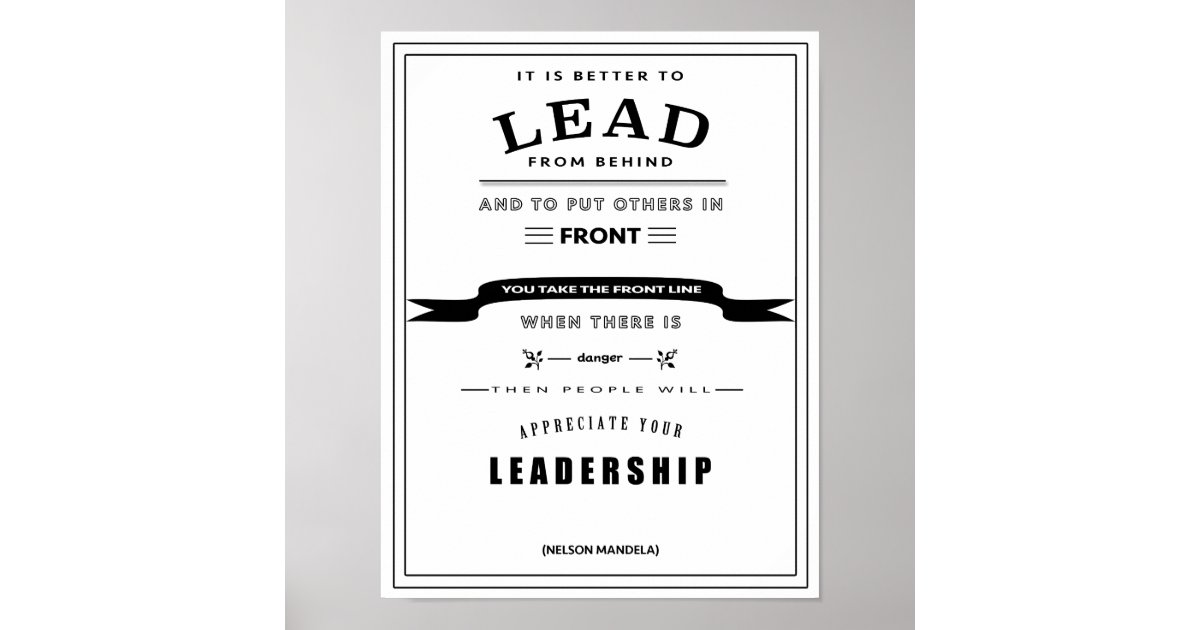Leadership Quote Poster | Zazzle