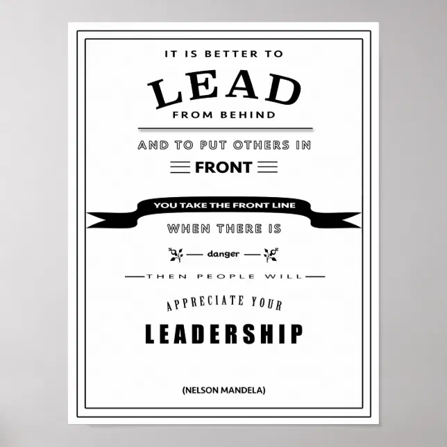 Leadership Quote Poster | Zazzle