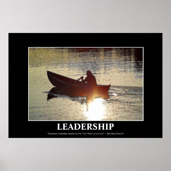 LEADERSHIP Rowing Motivational Art Poster | Zazzle.com