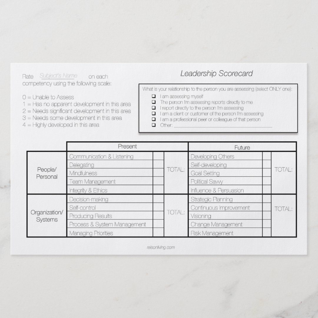 Leadership Scorecard Flyer | Zazzle