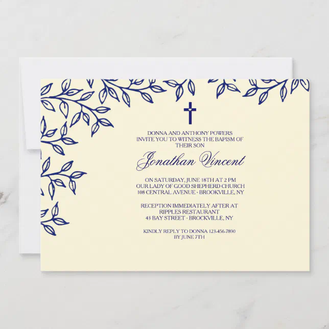 Leaf Border Invitation | Zazzle