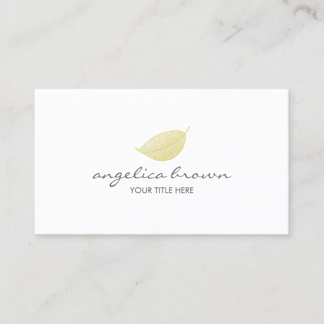 Leaf Business Card | Zazzle