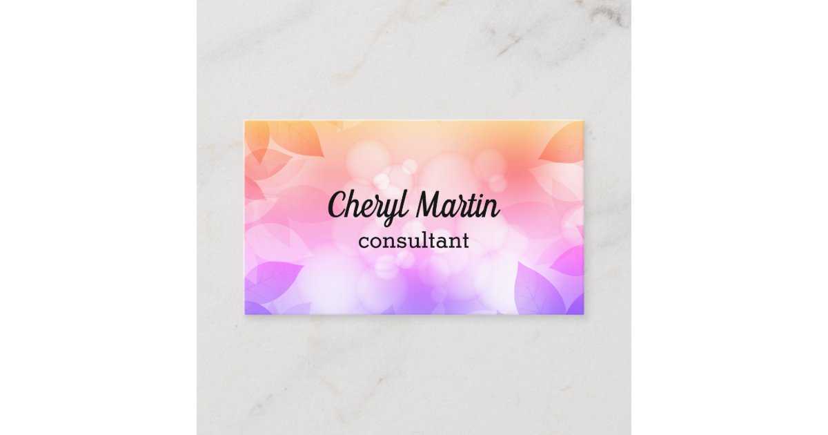 leaf design custom business card template | Zazzle