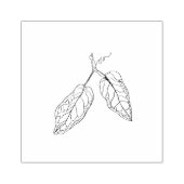 Leaf Duo, Original Drawn Work Rubber Stamp | Zazzle