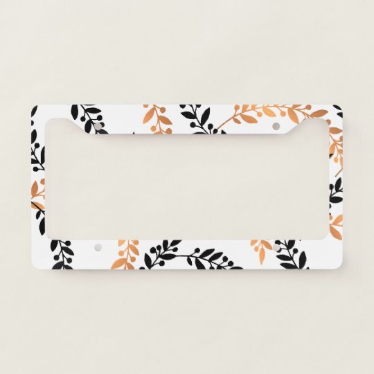 Leaf Pattern License Plate Frame | Zazzle.com