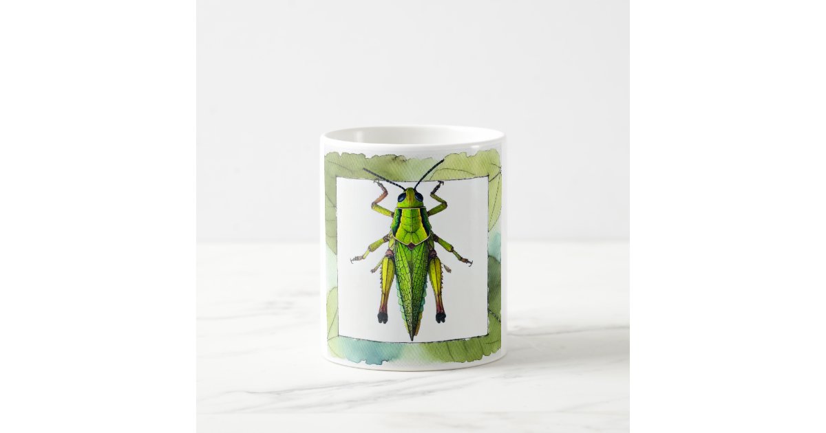 Leafrolling Grasshopper 100924IREF221 - Watercolor Coffee Mug | Zazzle