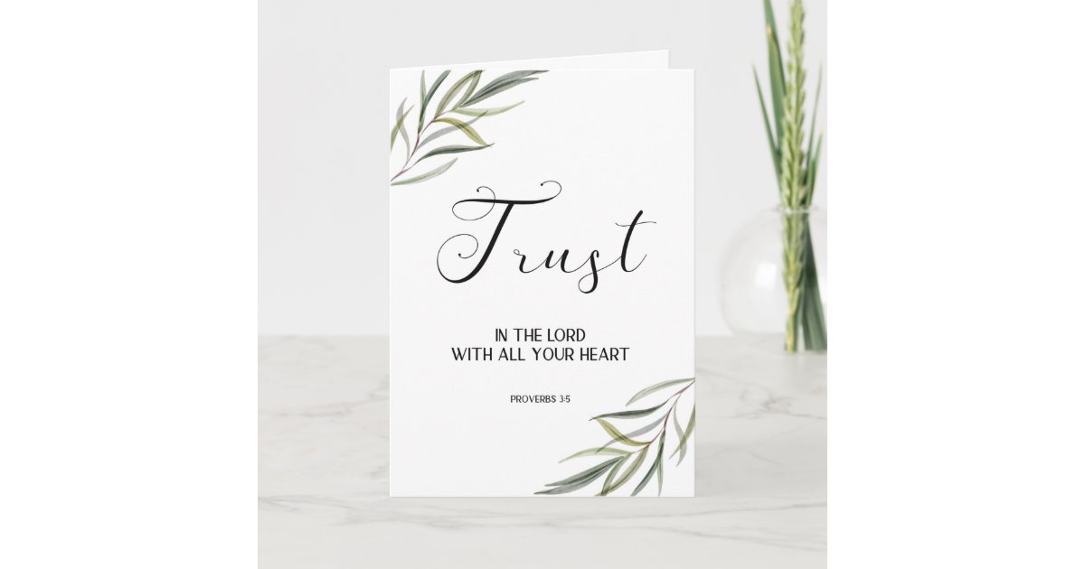 Leafy Bible Verse Thank you Folded card | Zazzle