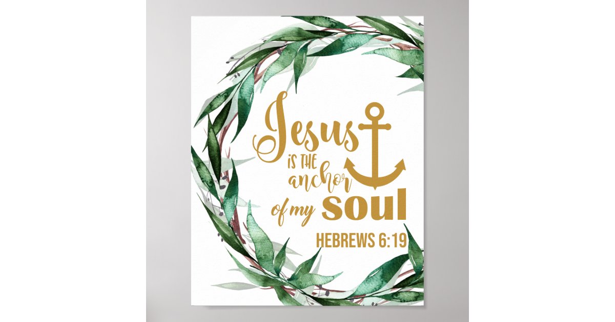 Leafy Christian/Bible Poster | Zazzle
