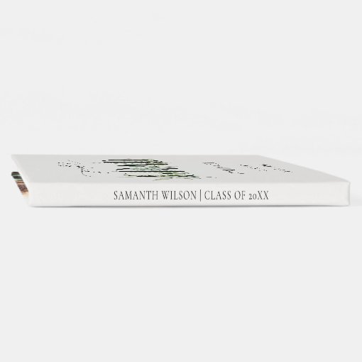 Leafy Fern Succulent Green Fauna Photo Graduation Guest Book | Zazzle