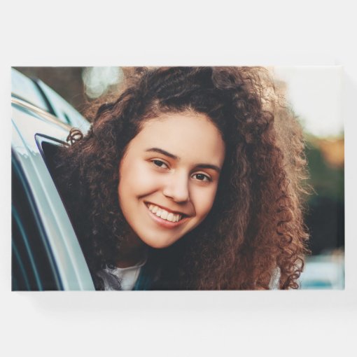 Leafy Fern Succulent Green Fauna Photo Graduation Guest Book | Zazzle