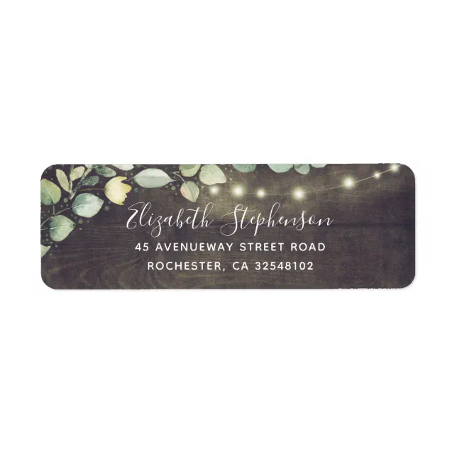 Leafy Greenery Rustic Country Label | Zazzle