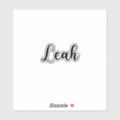 Leah Name - Handwritten Calligraphy Sticker | Zazzle