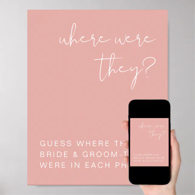 LEAH Vibrant Pastel Pink Where Were They Sign | Zazzle