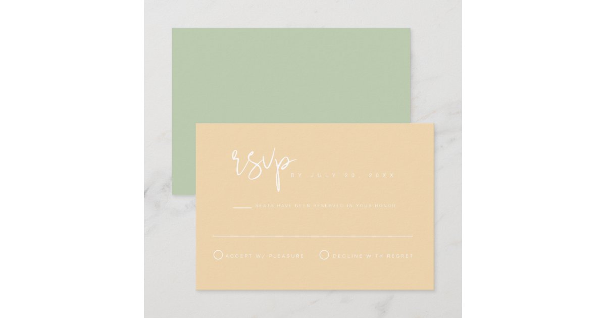LEAH Vibrant Pastel Spring Wedding RSVP Card | Zazzle
