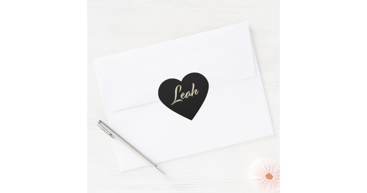 Leah white gold Handwriting Sticker | Zazzle
