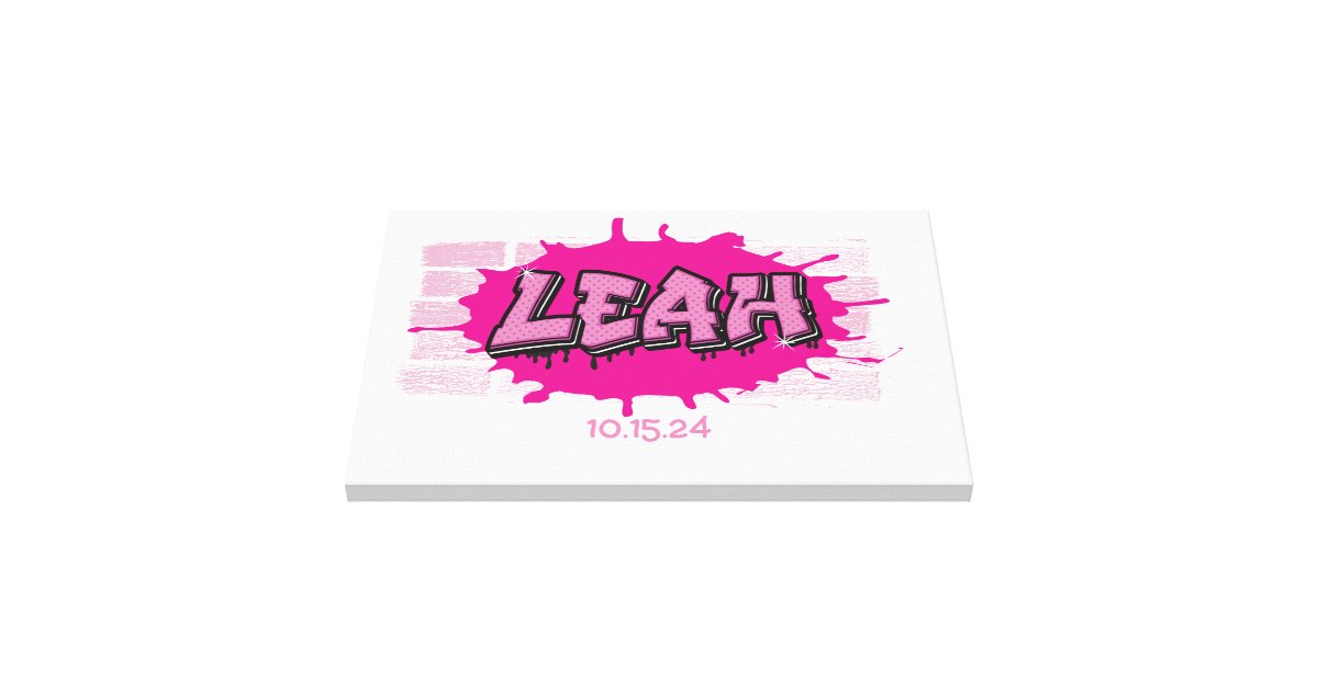 Leah Your Graffiti Name Brick Wall Sign In Board | Zazzle