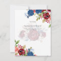 LeahG Burgundy Blue Floral Sacrament of Marriage Invitation | Zazzle