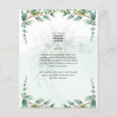 LeahG Greenery Eucalyptus Gold Wedding Invite QR C Flyer | Zazzle