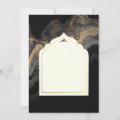 LeahG Islamic Wedding Black Gold Mosque Elegant Invitation | Zazzle
