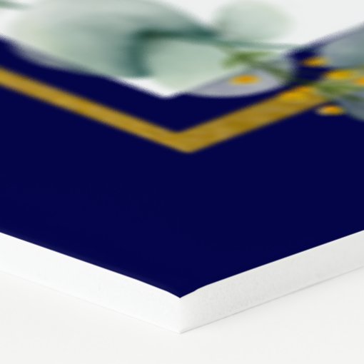 LeahG NAVY BLUE GOLD Greenery Eucalyptus Wedding Foam Board | Zazzle