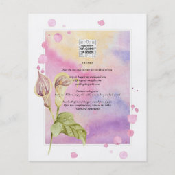 LeahG Pink Calla Lily Floral Wedding Invite Flyer | Zazzle