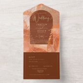 LeahG Terracotta Gold Autumn FALL Wedding Invite | Zazzle