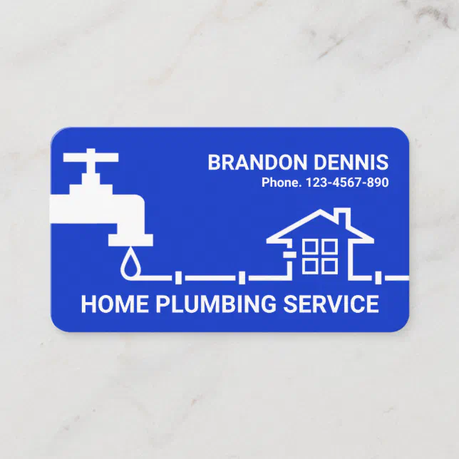 Leaking Faucet Home Pipeline Plumbing Business Card | Zazzle