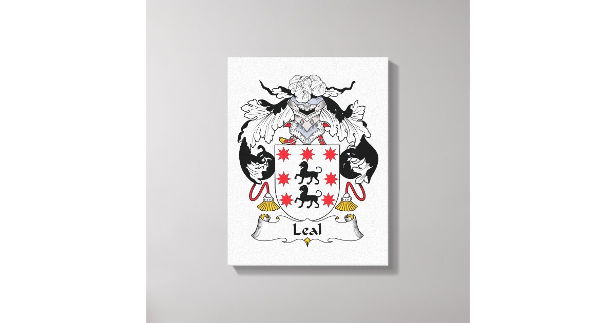 Leal Family Crest Canvas Print | Zazzle