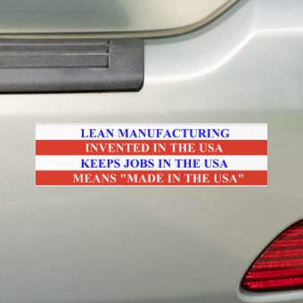 Lean Manufacturing Bumper Sticker | Zazzle