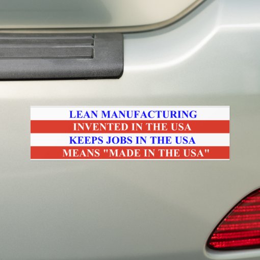 Lean Manufacturing Bumper Sticker | Zazzle