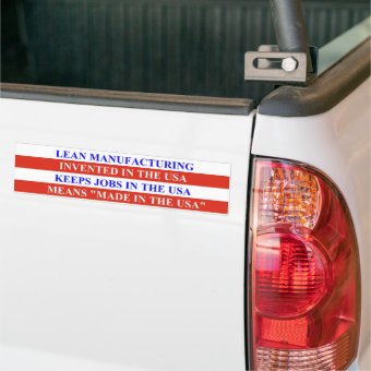 Lean Manufacturing Bumper Sticker | Zazzle