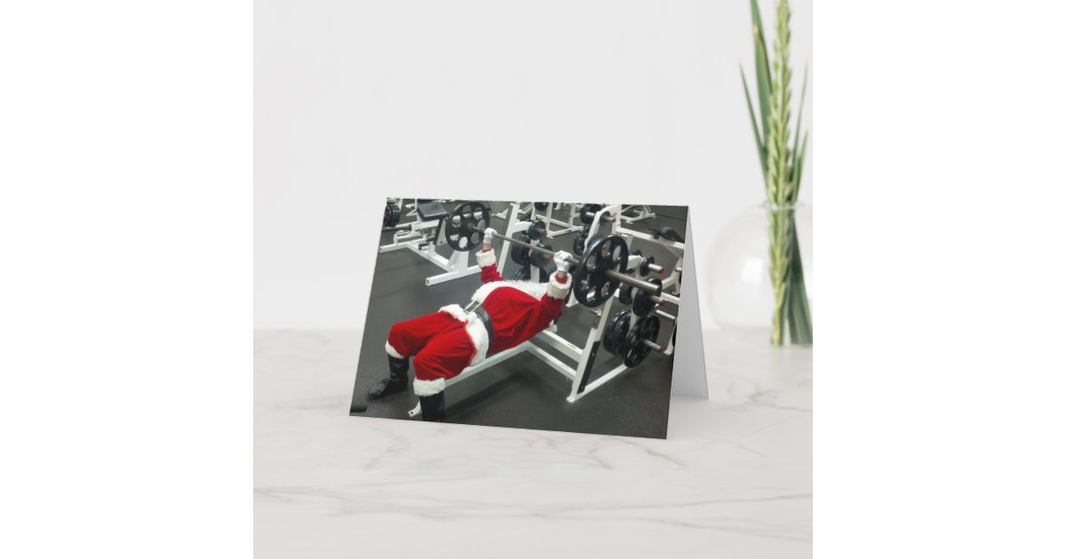Lean & Mean Santa - Funny Silly Joke Christmas Holiday Card | Zazzle