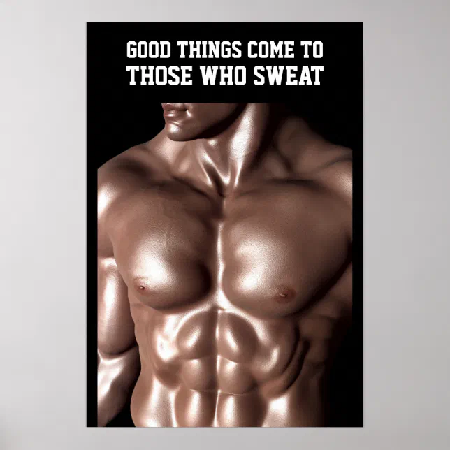 Lean Muscles Workout Motivation Quote Poster | Zazzle